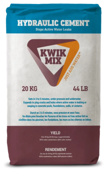 Kwik Mix 20 kg. Plug & Stop Hydraulic Cement