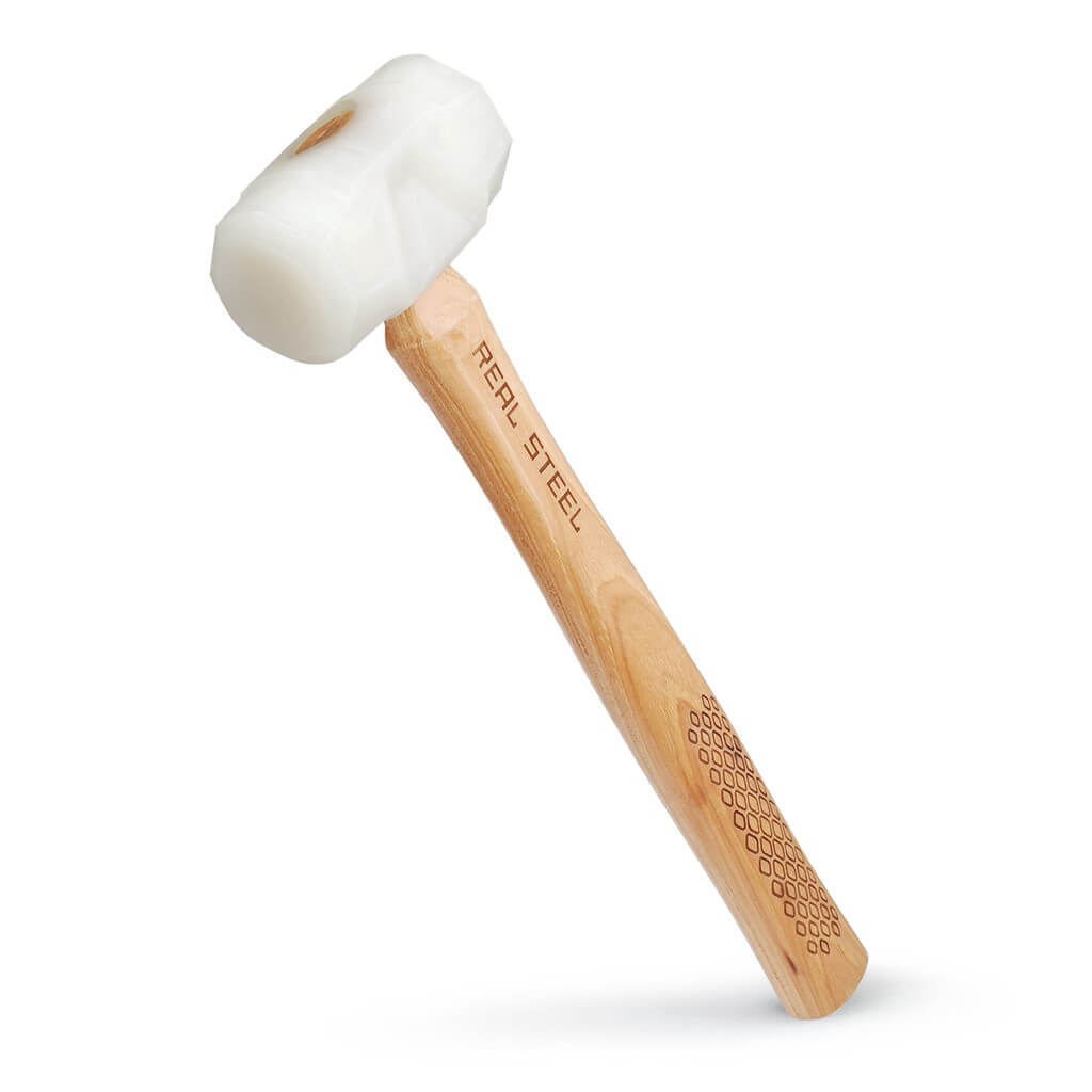 REAL STEEL 0314 White Urethane Hammer with Hickory Handle